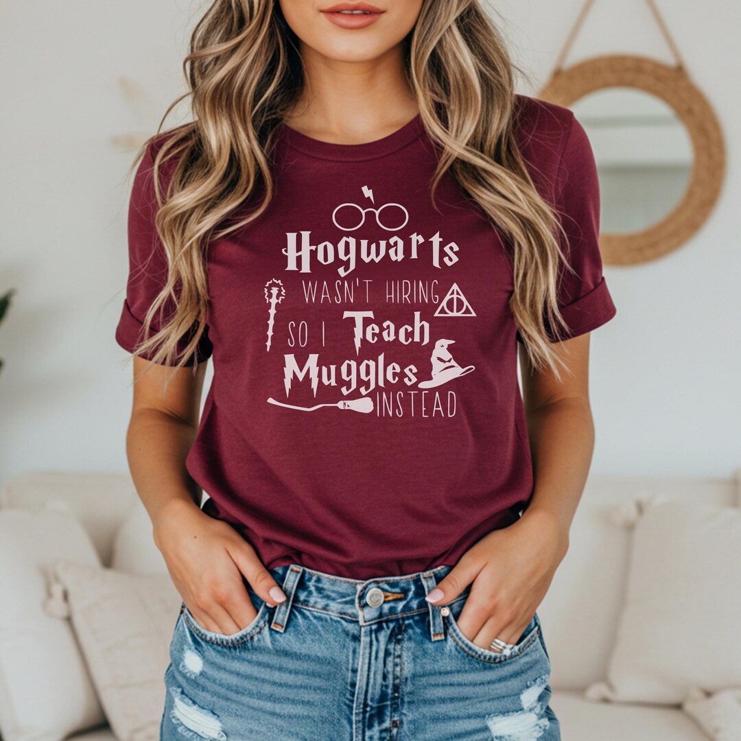 Funny Teacher T-shirt, Muggle Teacher Shirt, Hogwarts Humor Tee, Gift ...