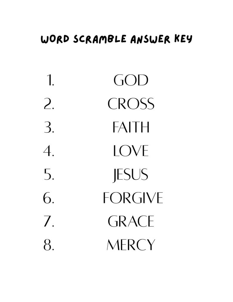 Bible Word Scramble Game Digital - Etsy