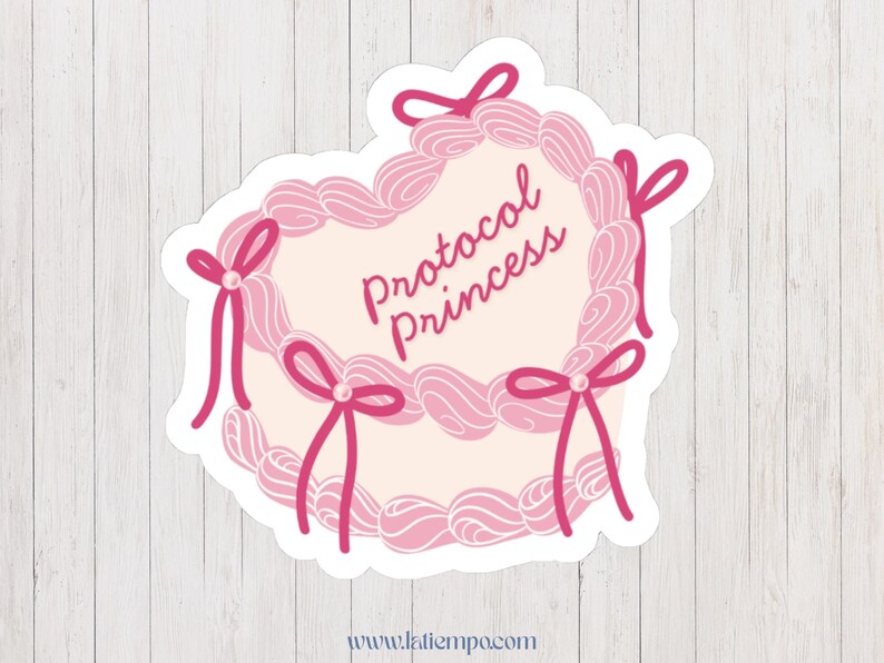 Protocol Princess Sticker – Coquette Pink Cake Aesthetic for Clinical ...