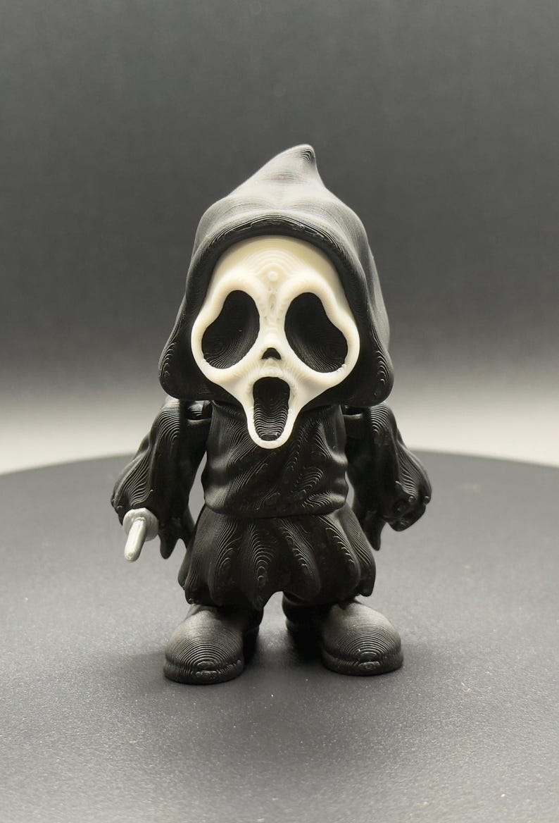 3D Printed Ghostface Figure or Keychain: Articulated Horror Collectible ...