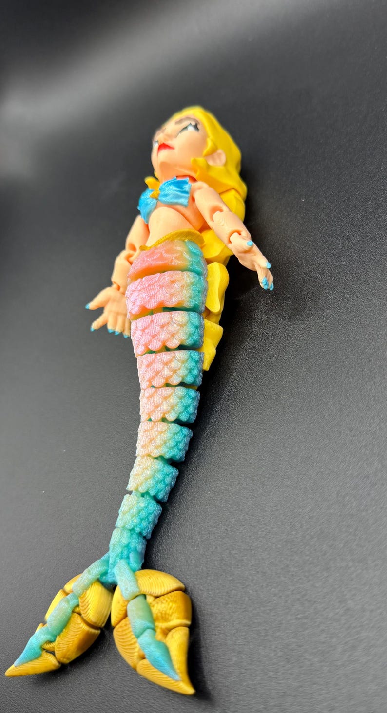 Articulated Mermaid Figure – 3D Printed Flexi Fantasy Toy - Etsy
