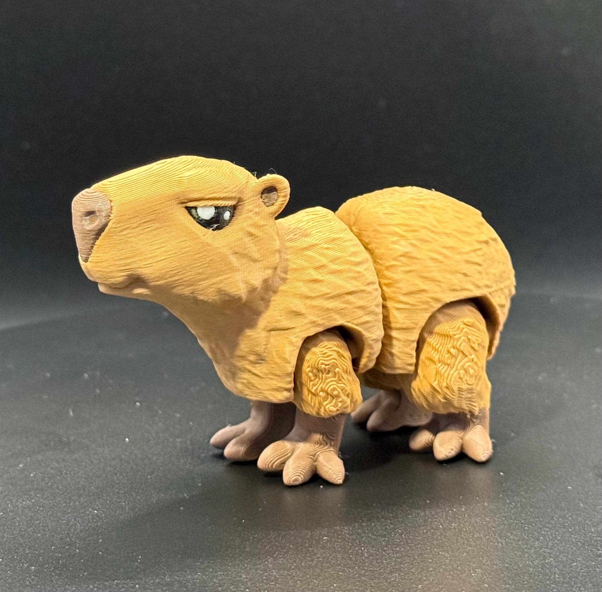 3D Printed Mini Capybara Figurine: Articulated Animal Desk Toy - Etsy