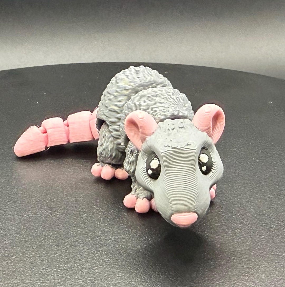 3D Printed Flexi Rat: Articulated Desk Pet Fidget Toy - Etsy