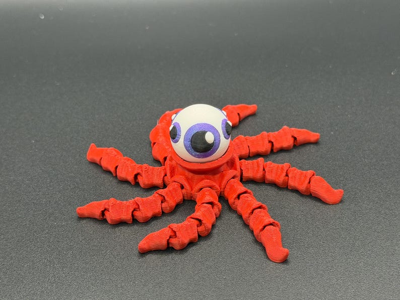 Alien Earth T Ocellus: 3D Printed Articulated Octopus Fidget Toy - Etsy
