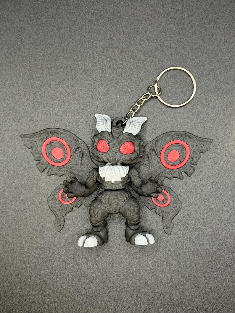 3D Printed Articulated Mothman Figure or Keychain – Cryptid Collectible ...