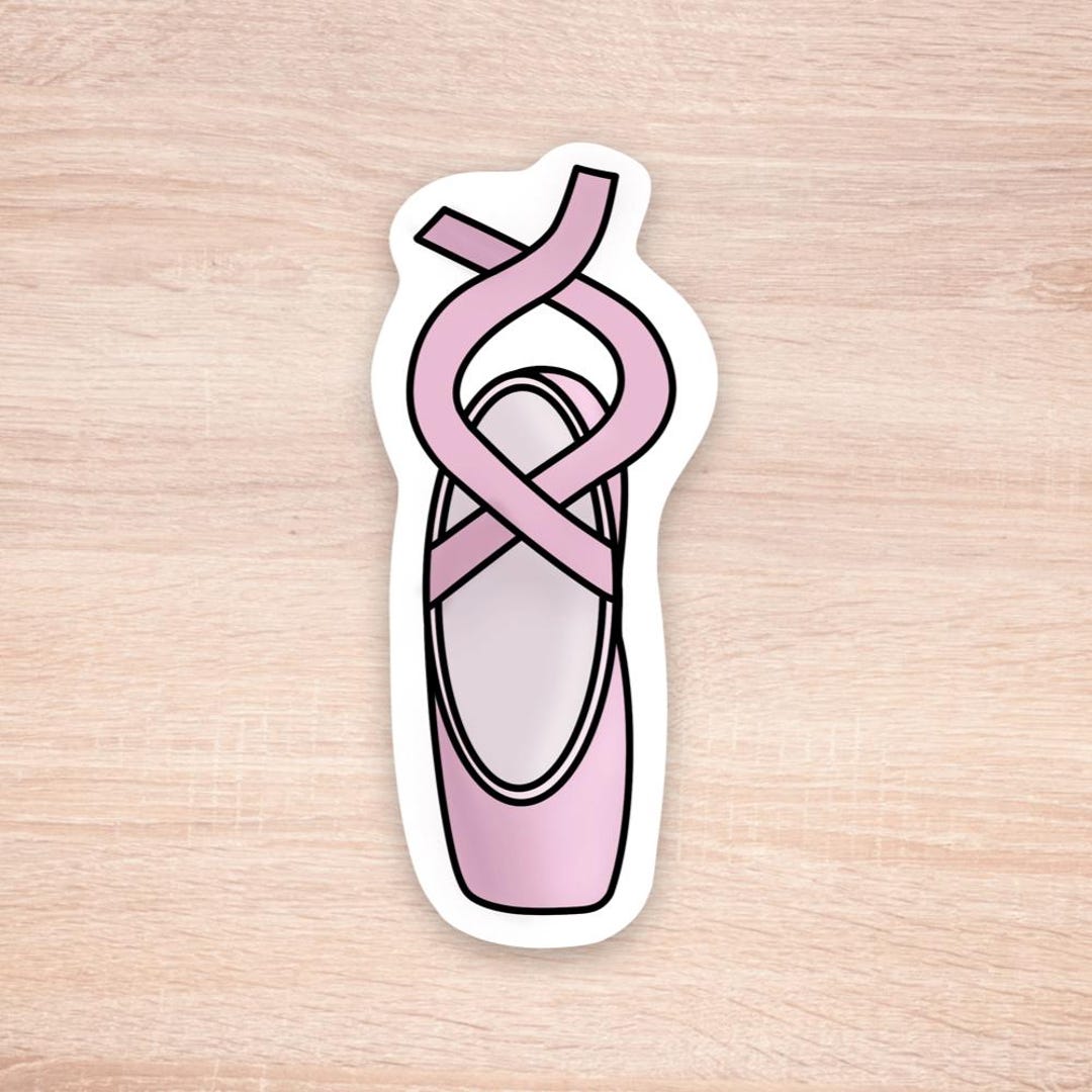 Ballet Shoe Vinyl Sticker: Waterproof Decal for Laptop or Water Bottle ...