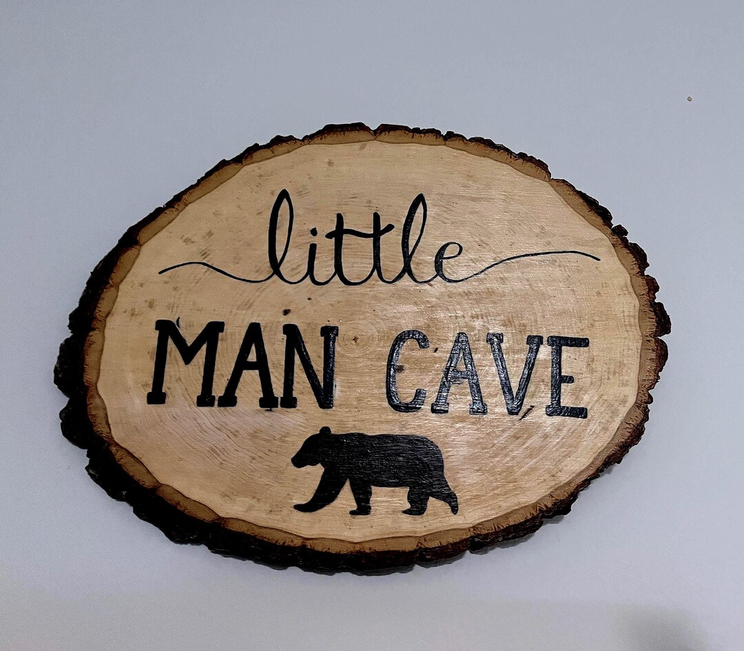 Wooden Little Man Cave Sign | Rustic Nursery Decor - Etsy