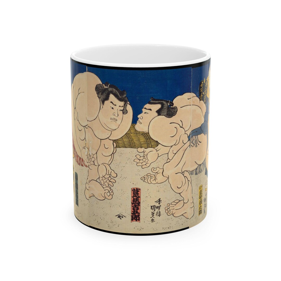 Sumo Wrestler Ceramic Mug - Unique Gift for Sumo Fans, Japanese Art ...