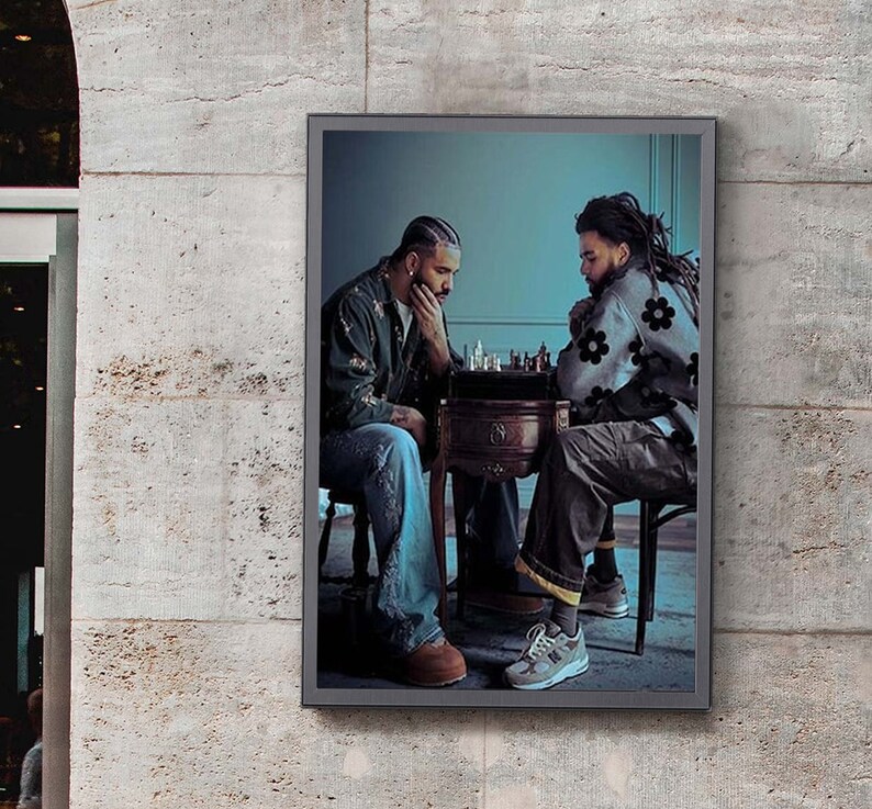 Drake and J Cole First Person Shooter Music Video Chess Match Scene as ...