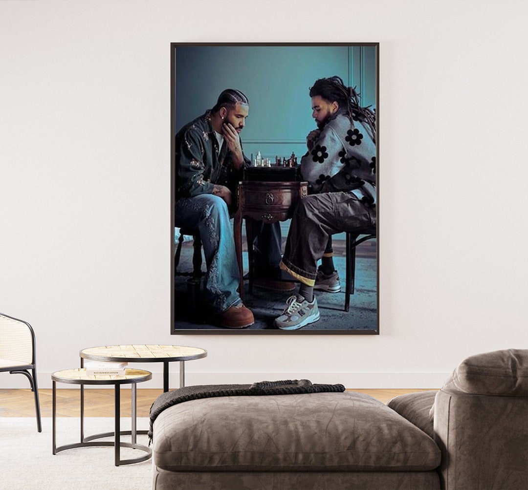 Drake and J Cole First Person Shooter Music Video Chess Match Scene as ...