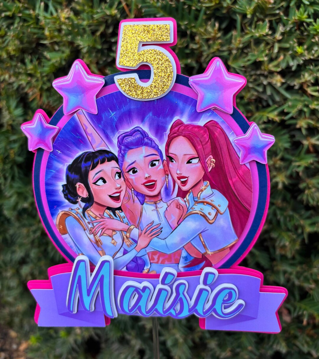 Personalized Huntrix Birthday Cake Topper: Kids Party Decoration - Etsy