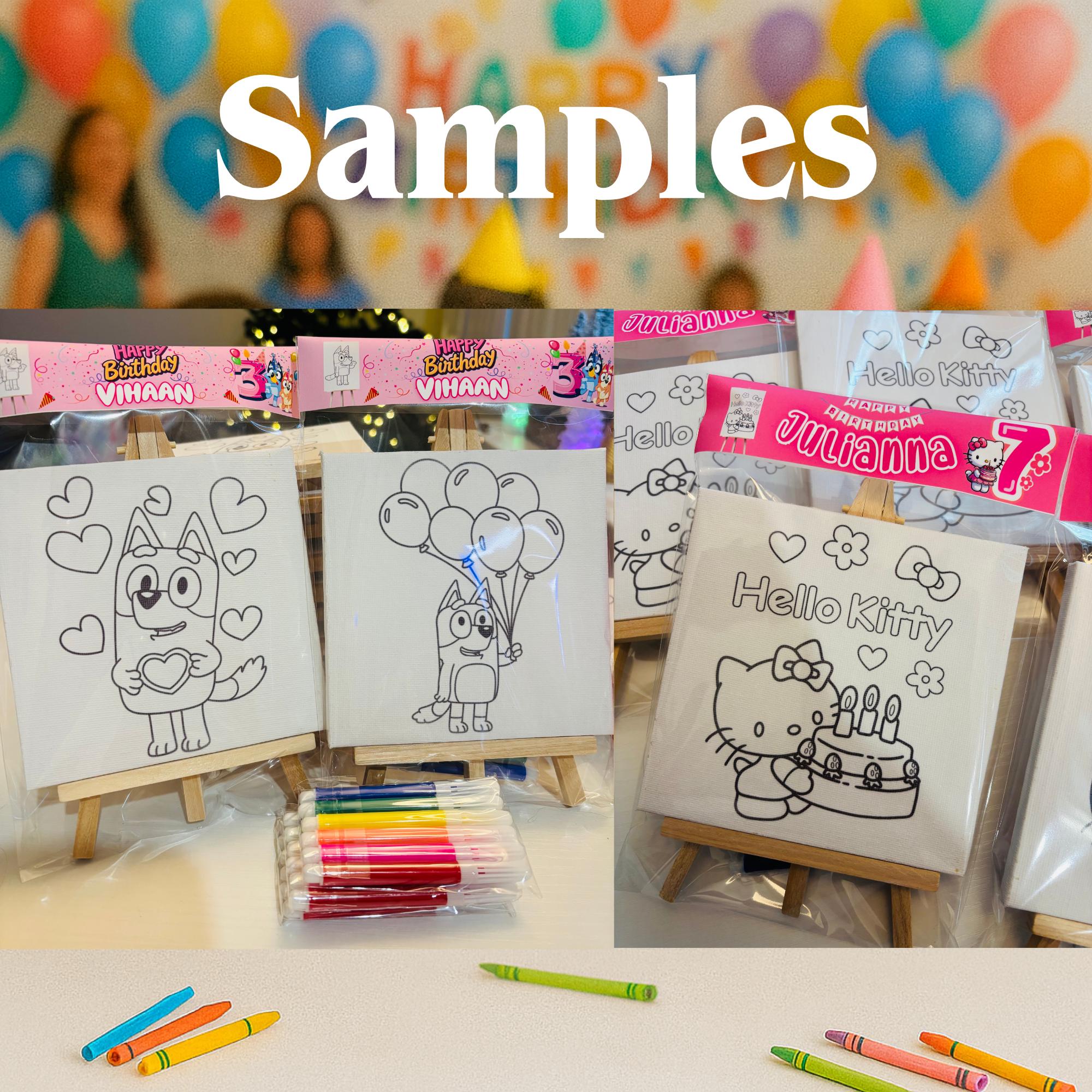 Labuu Coloring Canvas Kit | 5x5 Art Activity With Easel & Markers for ...