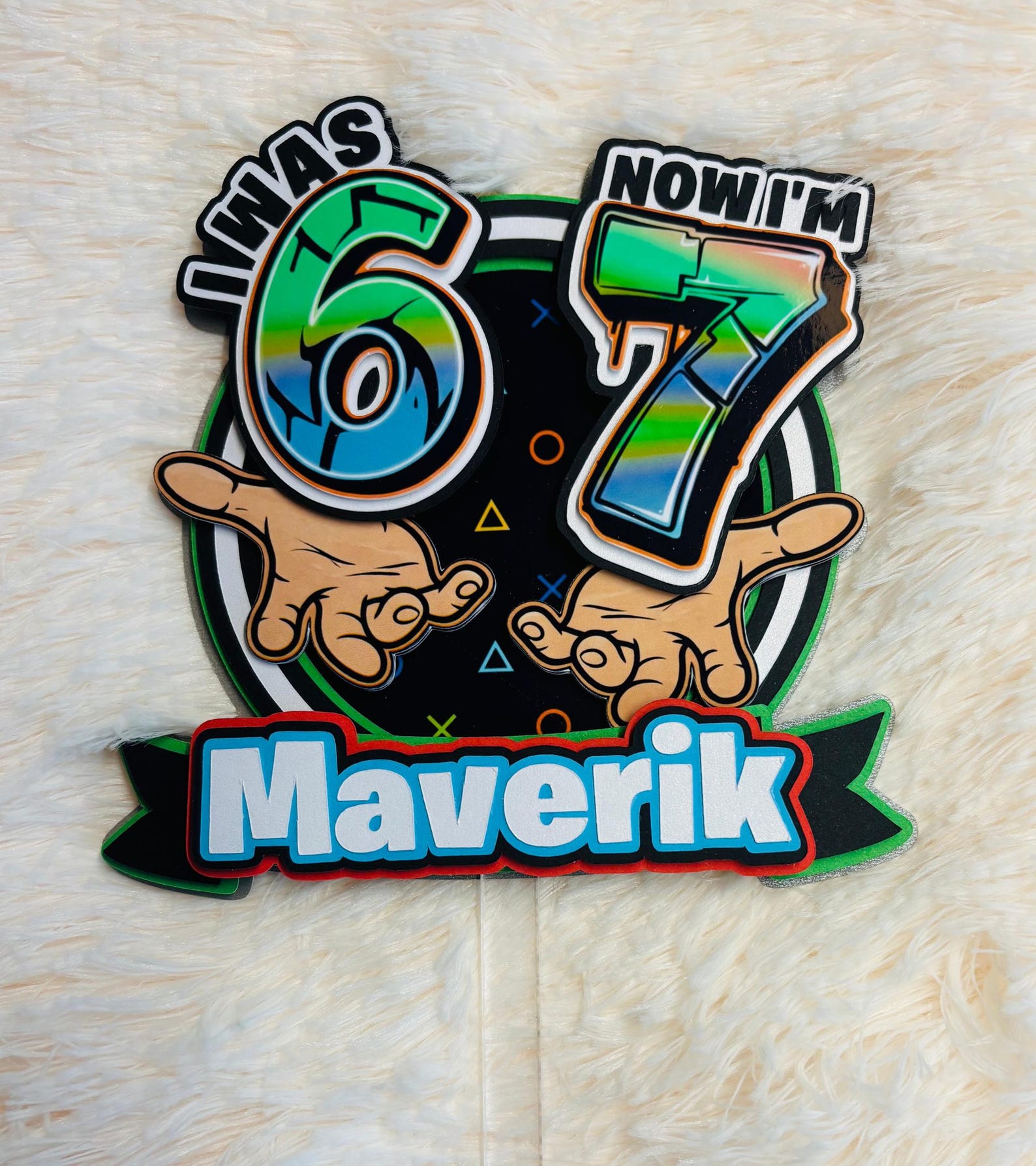 Six Seven (6–7) Meme Cake Topper | Custom 3D Birthday Topper - Etsy