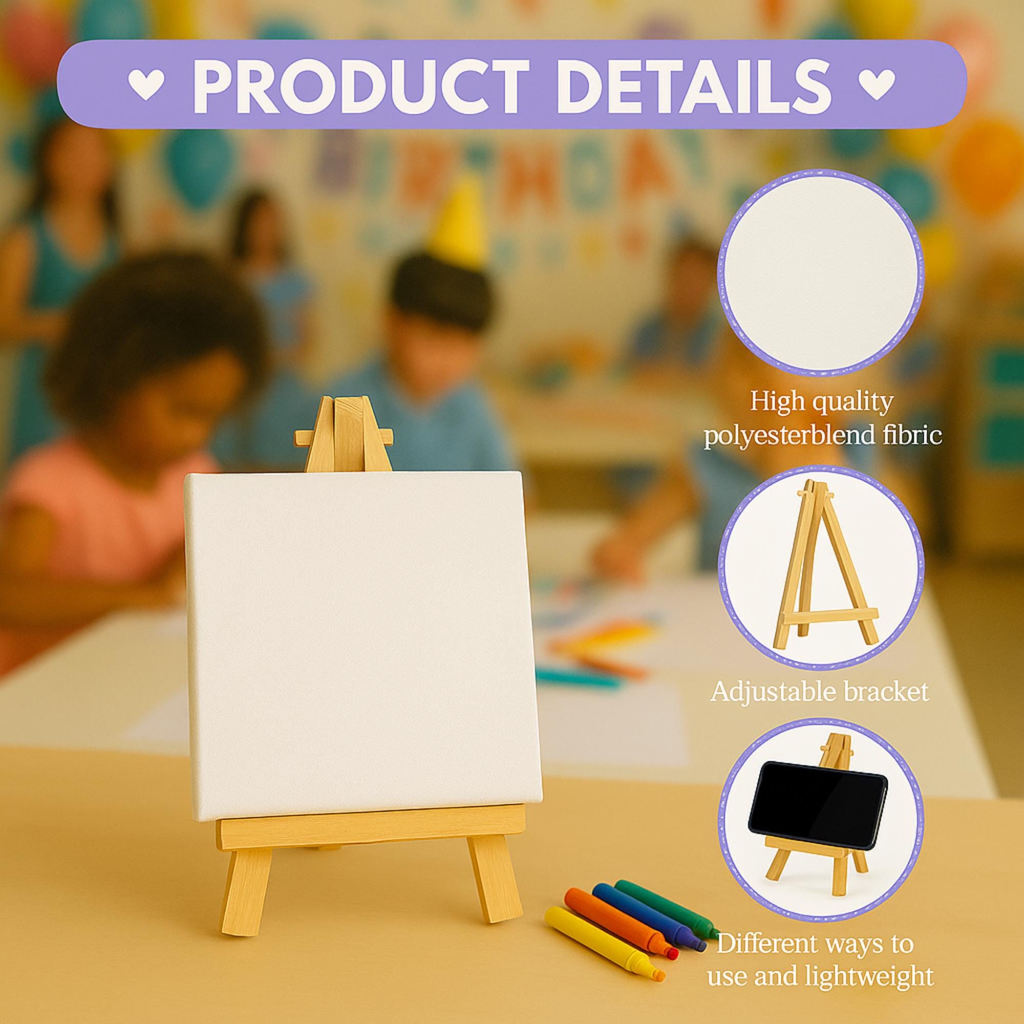 Labuu Coloring Canvas Kit | 5x5 Art Activity With Easel & Markers for ...