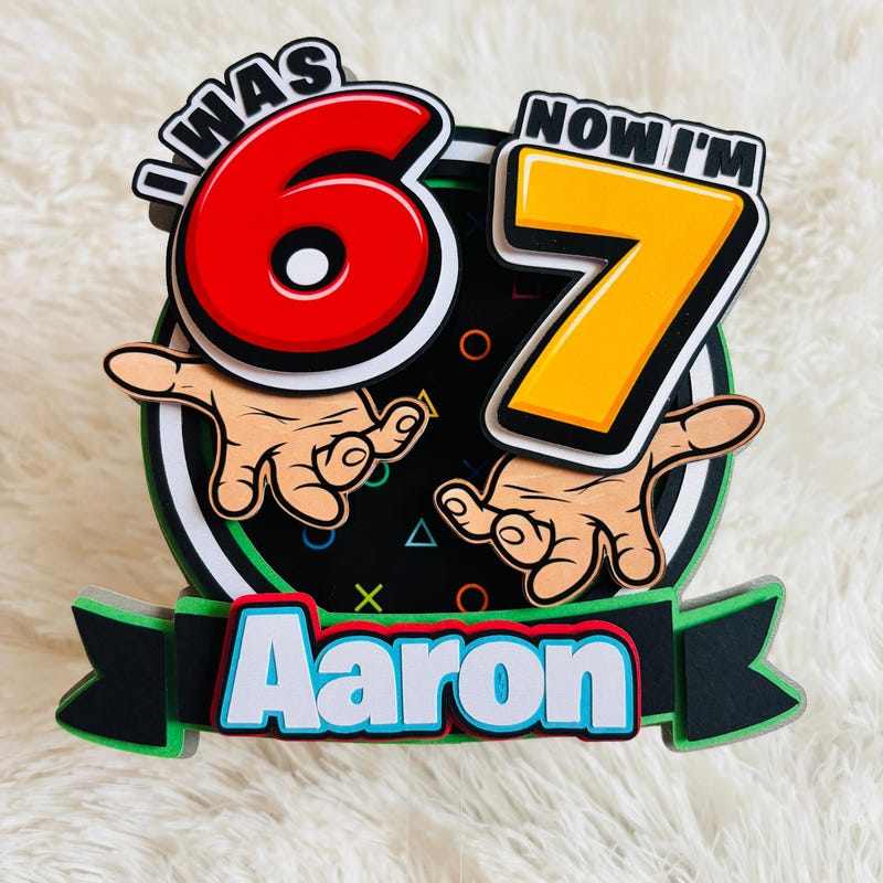 6 7 Meme Birthday Cake - Etsy