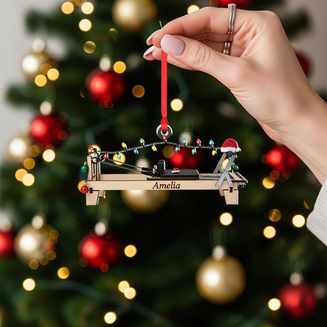 Custom Pilates Reformer Christmas Ornament: 2D FLAT Personalized ...