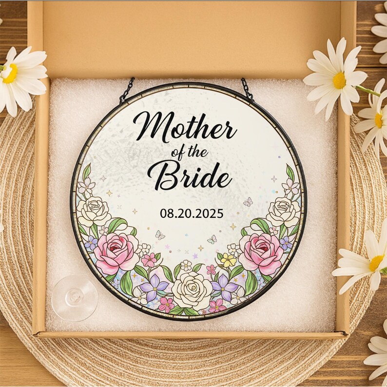 Mother of the Bride Glass Suncatcher – Personalized Wedding Gift Décor ...