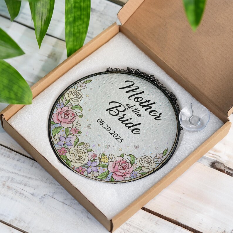 Mother of the Bride Glass Suncatcher – Personalized Wedding Gift Décor ...