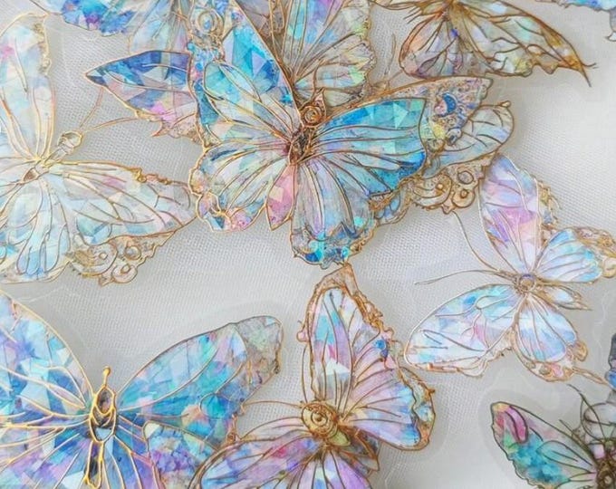 Iridescent Butterfly Sticker Pack (5 or 10 Stickers per Pack ...