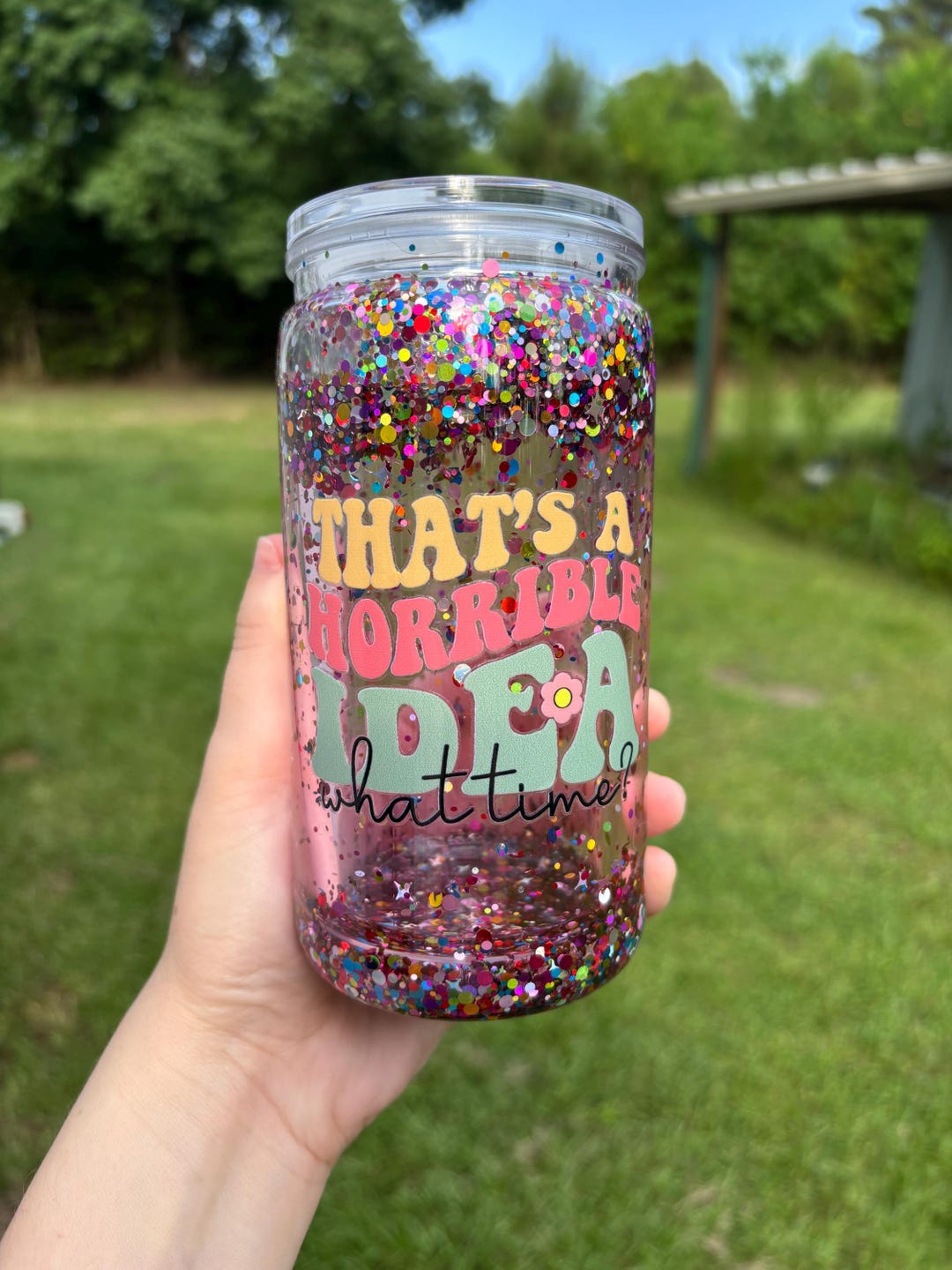 Glitter Snow Globe Tumbler - Etsy