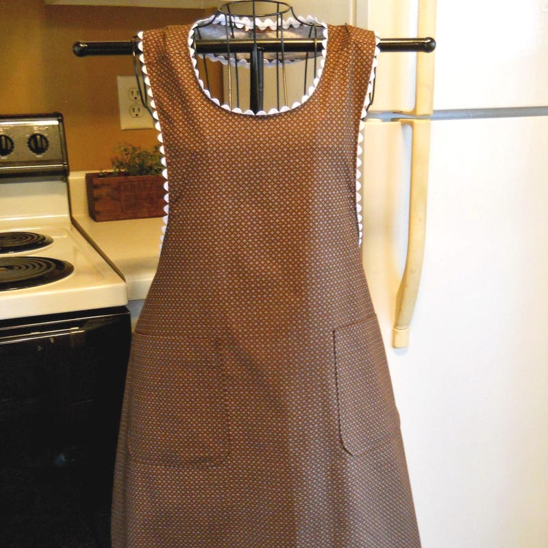 Vintage Floral Cotton Apron - Etsy