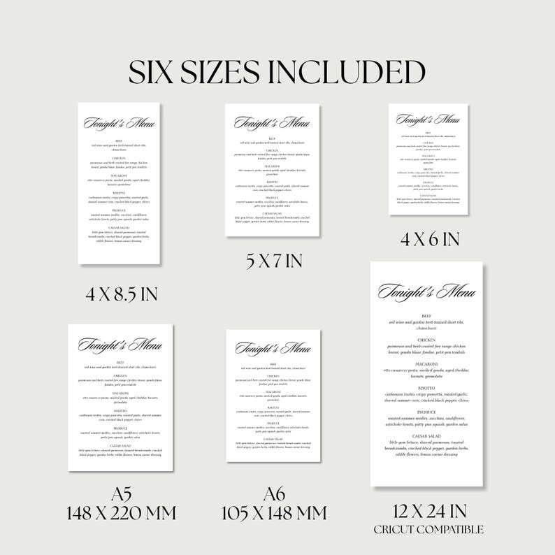 Editable Wedding Menu Template – Minimalist Reception Printable Sign ...