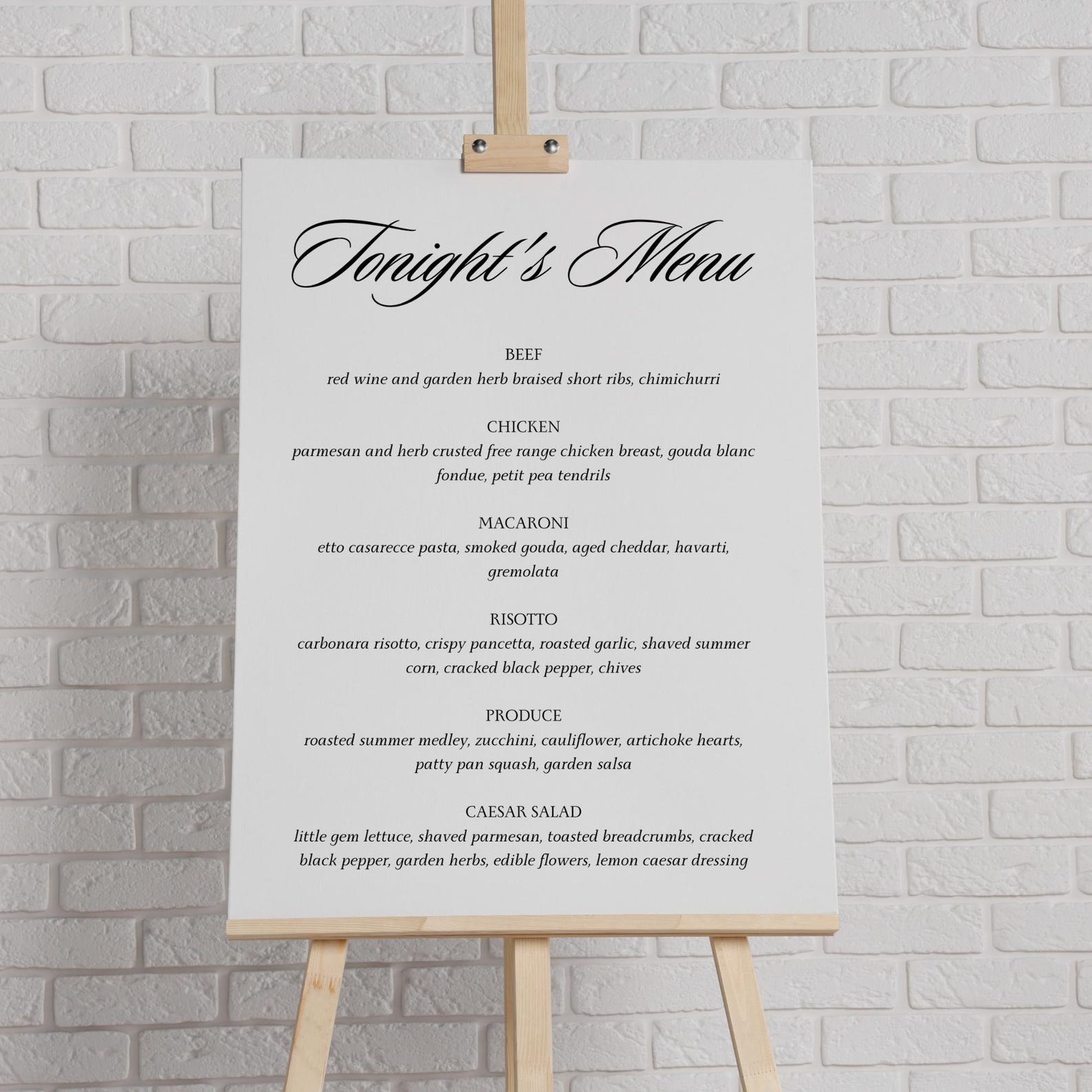 Editable Wedding Menu Template – Minimalist Reception Printable Sign ...