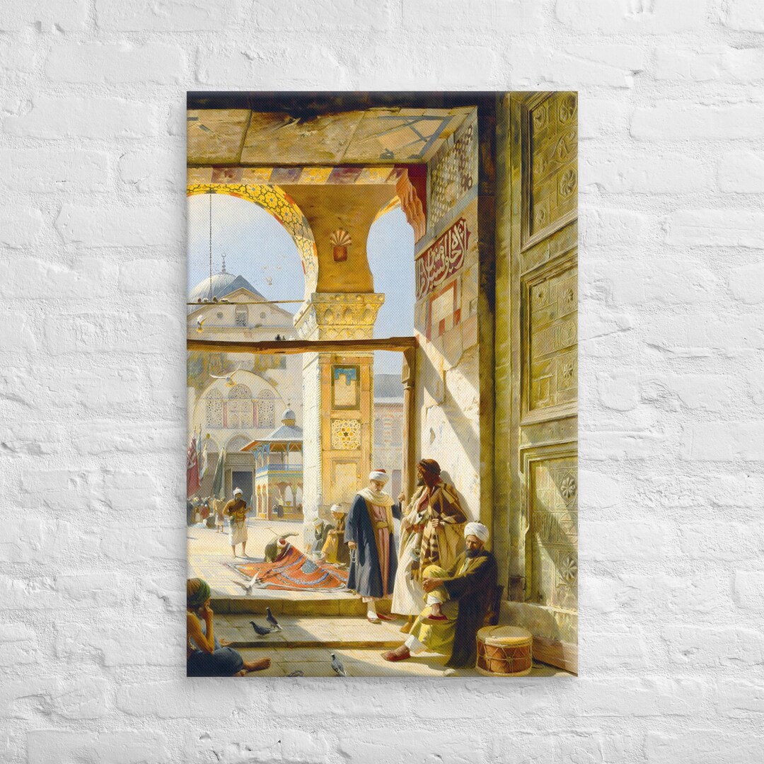 Vintage Muslim Arab Painting | Antique Artwork | Antique Oriental ...