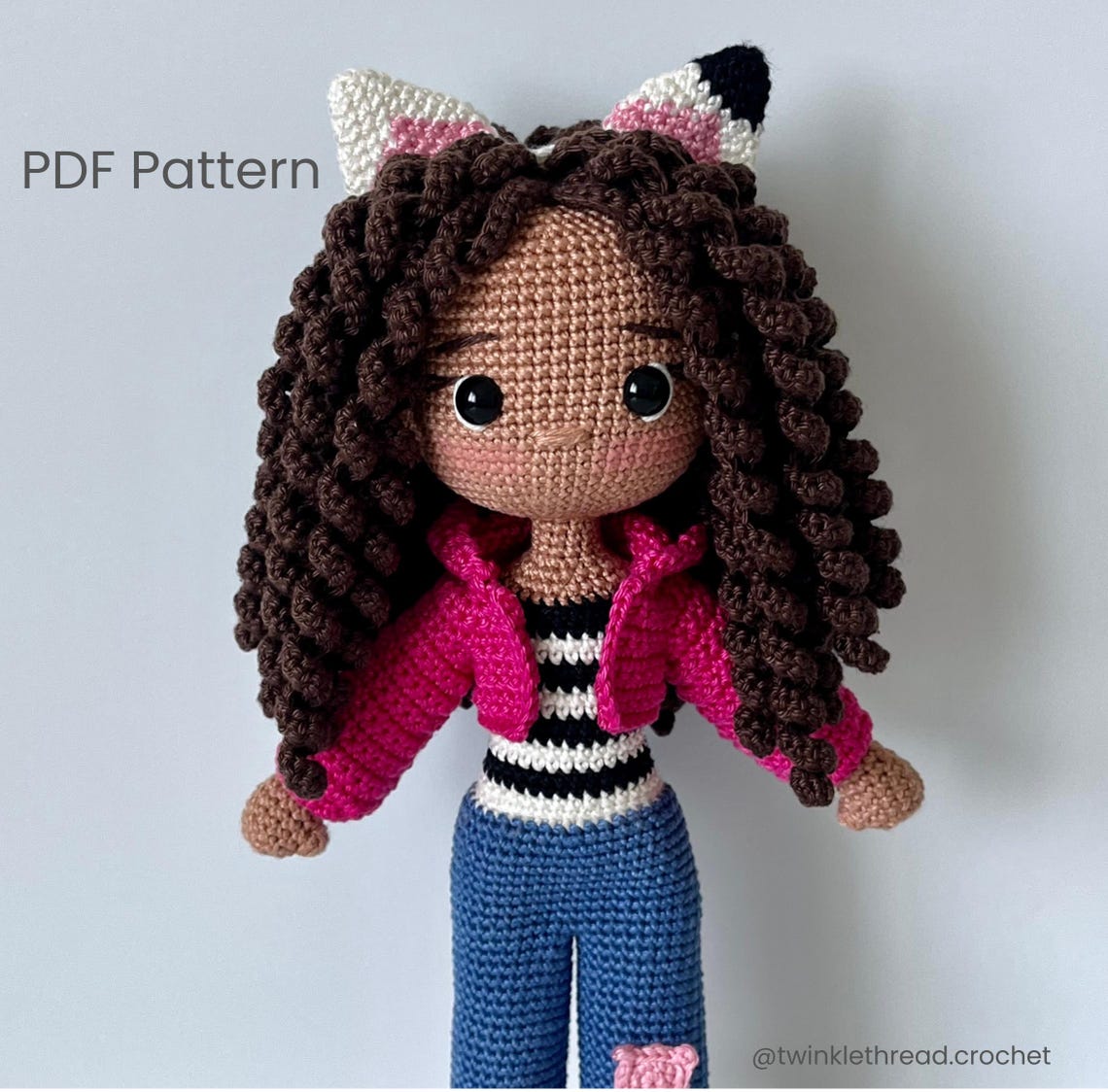 Gabby Cat Girl Crochet Doll Amigurumi PDF Pattern - Etsy