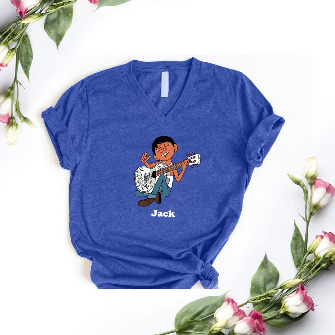 Disney Pixar Coco Guitar Shirt, Custom Name Music Tee, Disney Pixar ...