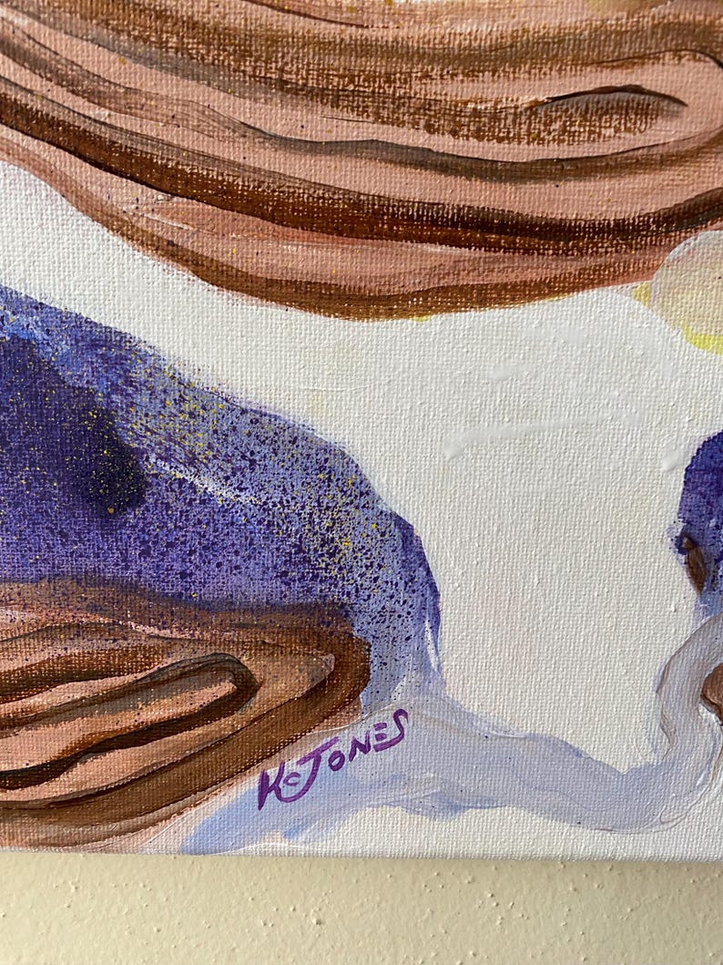 KING CAKE SLICES | 16 X 20 Inch Acrylic Painting by Louisiana Artist ...