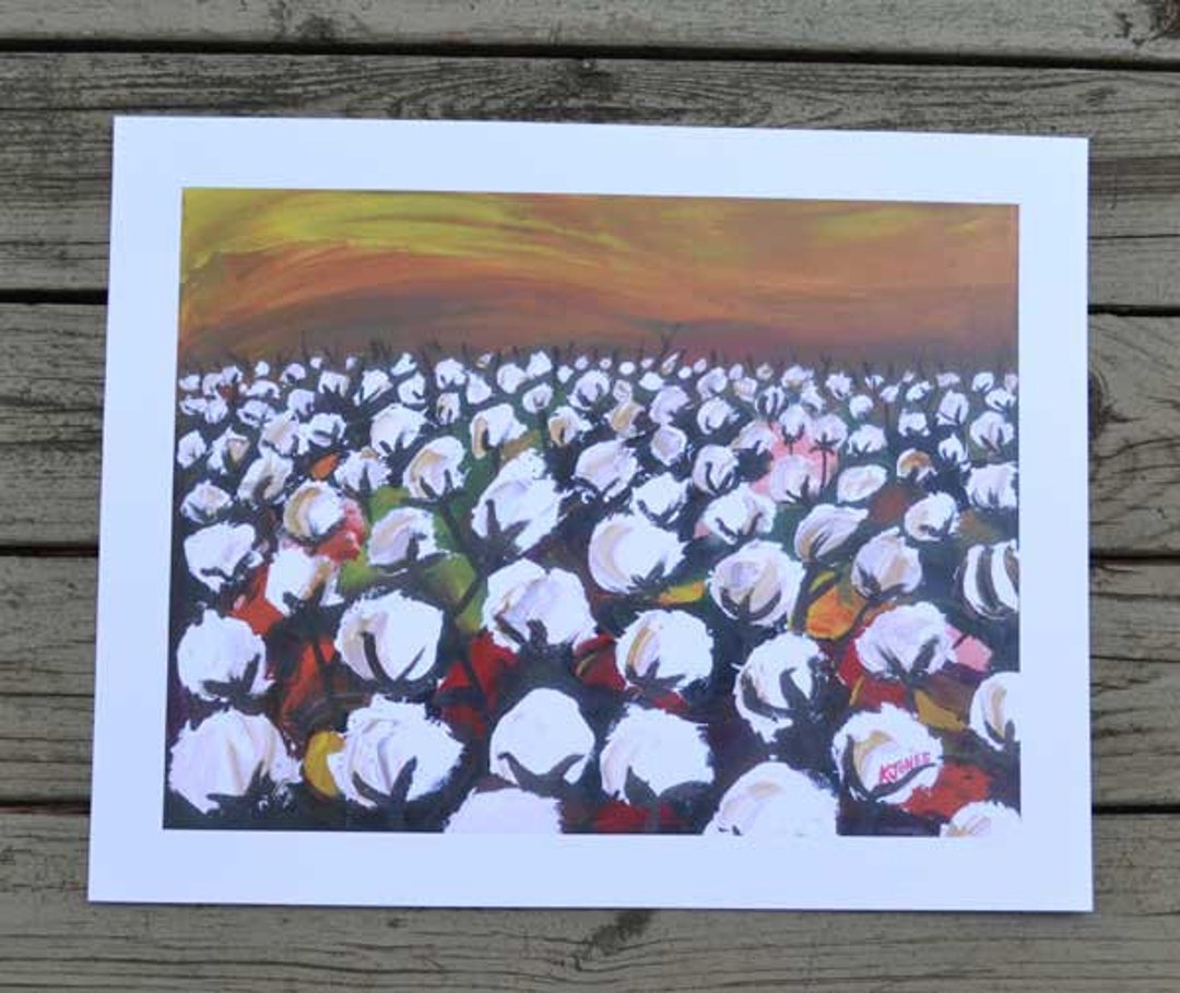 Louisiana Cotton Field Print, 11 X 14 Art Print of Original Oil ...
