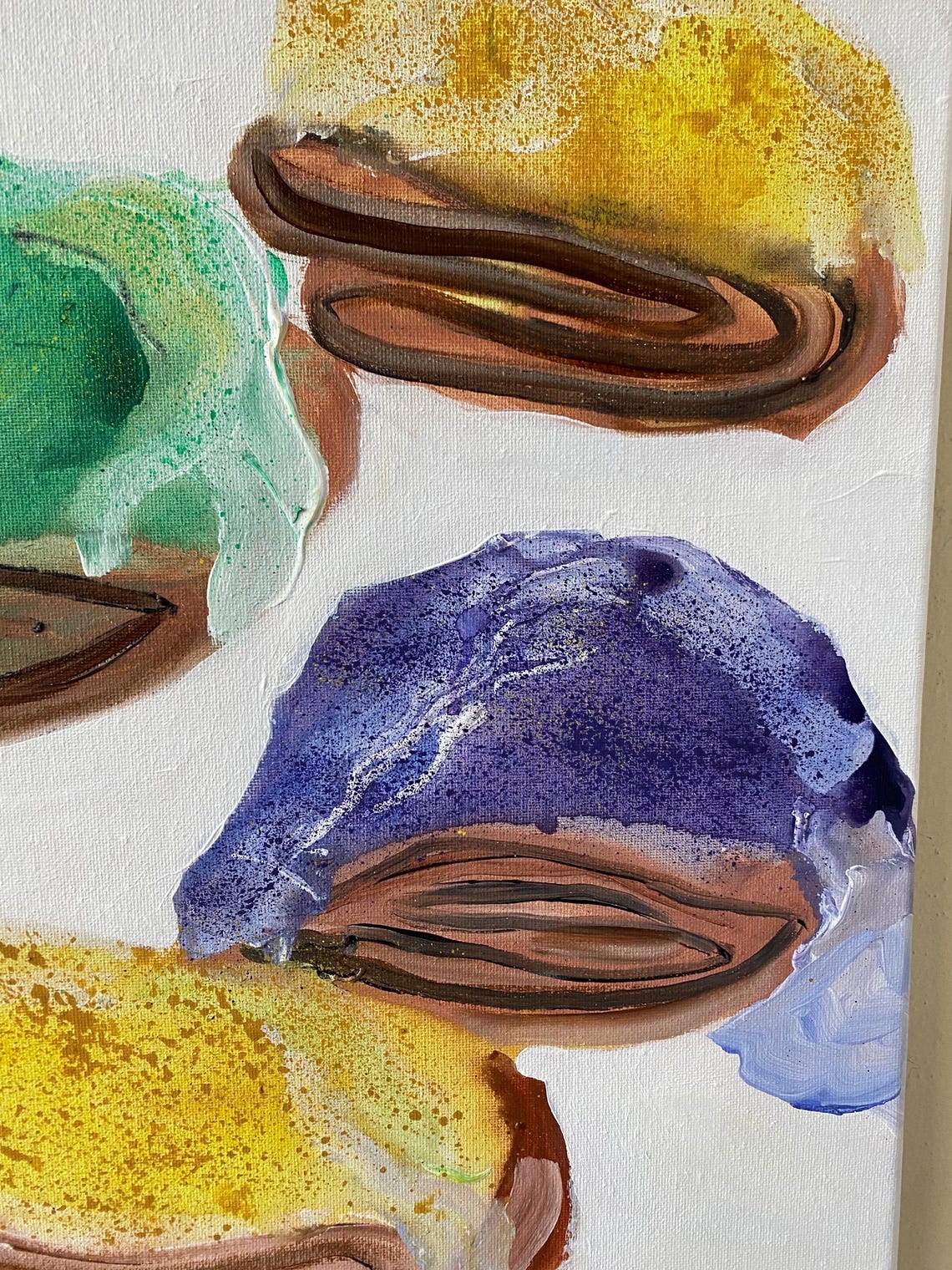 KING CAKE SLICES | 16 X 20 Inch Acrylic Painting by Louisiana Artist ...