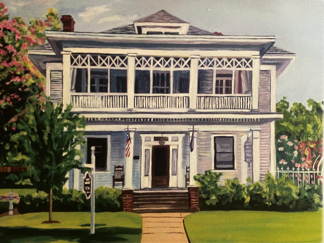 Davis Homeplace | 11 X 14 Signed Art Print Historic Shreveport Home by Louisiana Artist Kristi ...