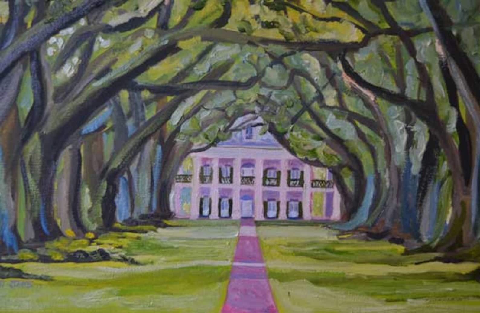 Oak Alley Afternoon | 16 X 20 Oil on Canvas | Impressionism | Louisiana ...