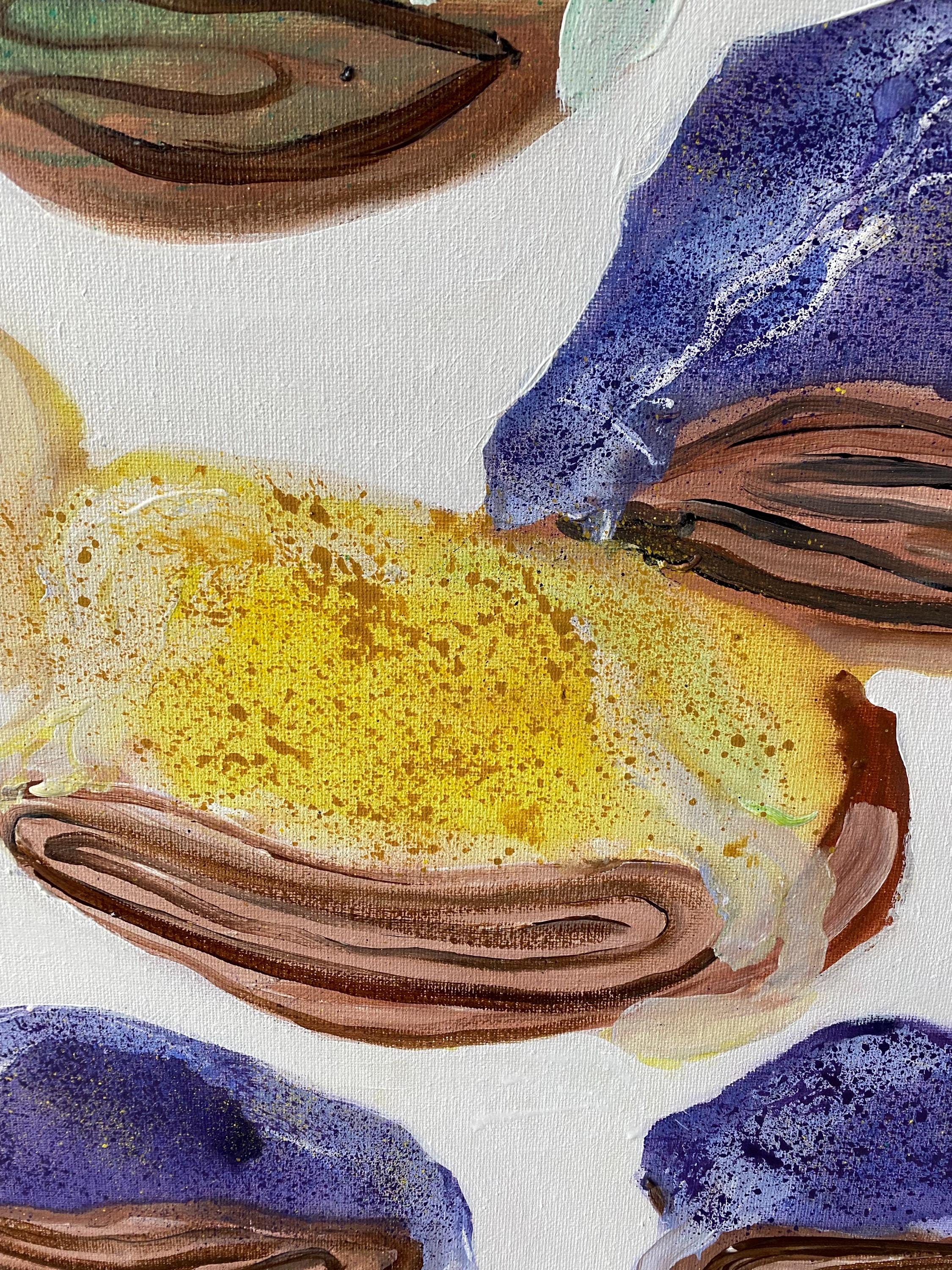 KING CAKE SLICES | 16 X 20 Inch Acrylic Painting by Louisiana Artist ...