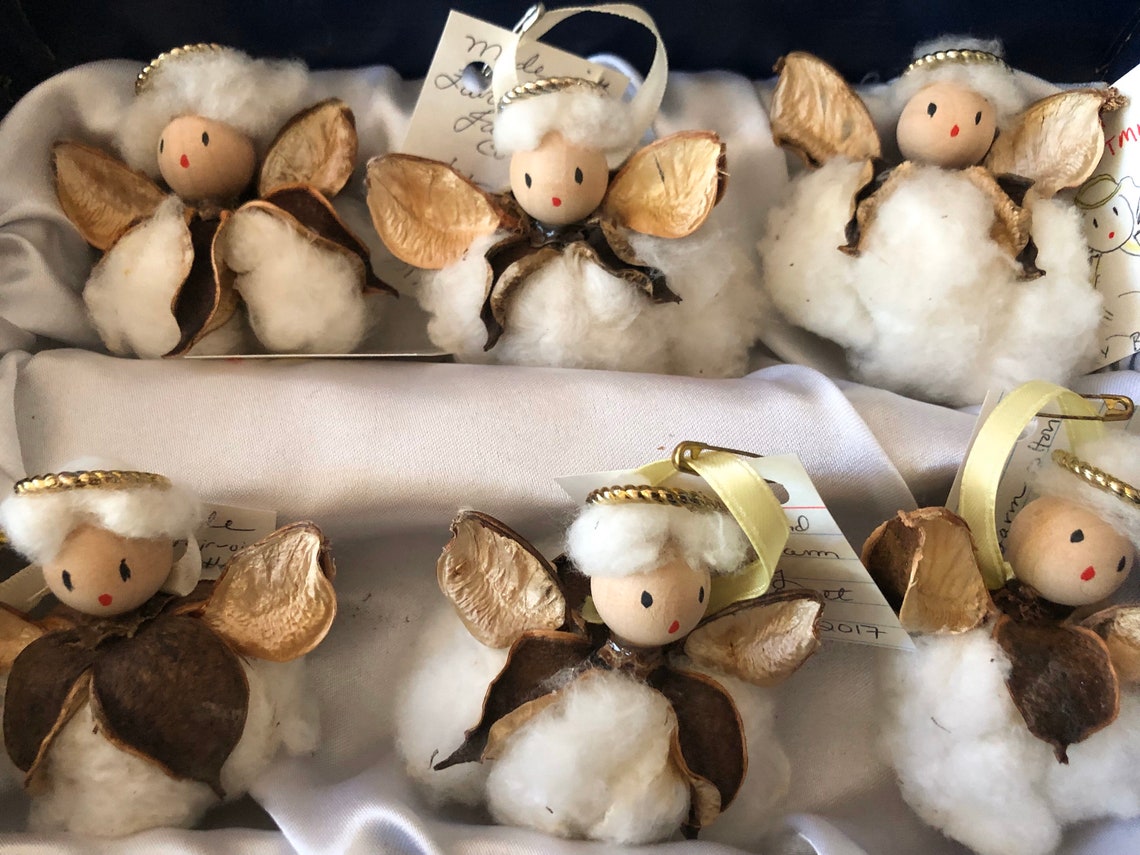 Cotton Boll Angels | Handmade Christmas Ornament | Country Farm South ...