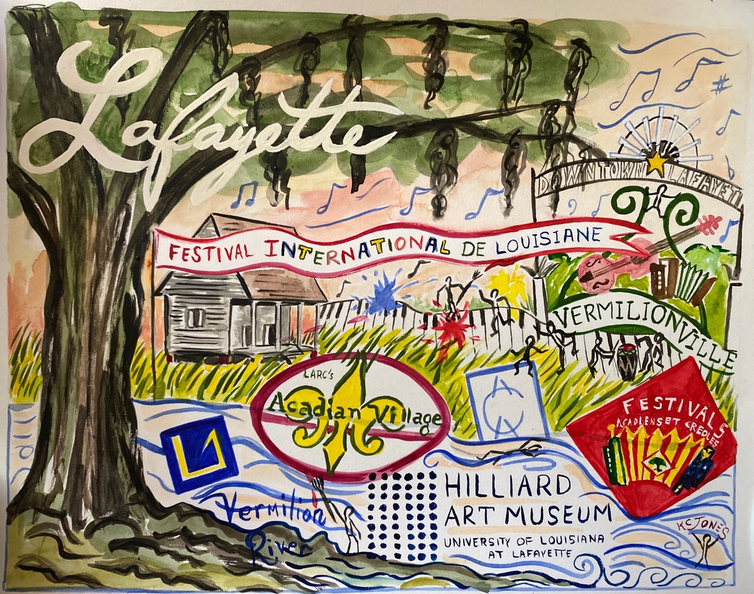 The Arts of Lafayette | 11 X 14 Signed PRINT of Watercolor Painting ...