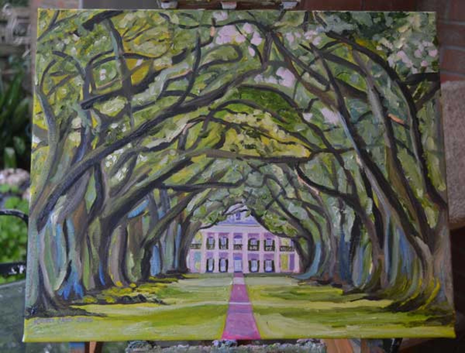 Oak Alley Afternoon | 16 X 20 Oil on Canvas | Impressionism | Louisiana ...