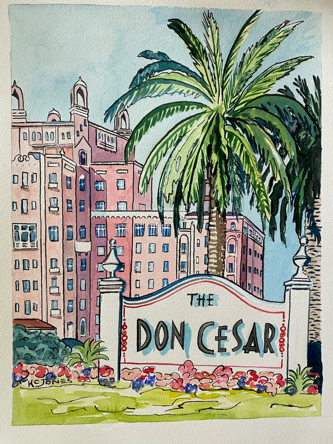 The Don Cesar | 11 X 14 Signed Art Print by Louisiana Artist Kristi ...