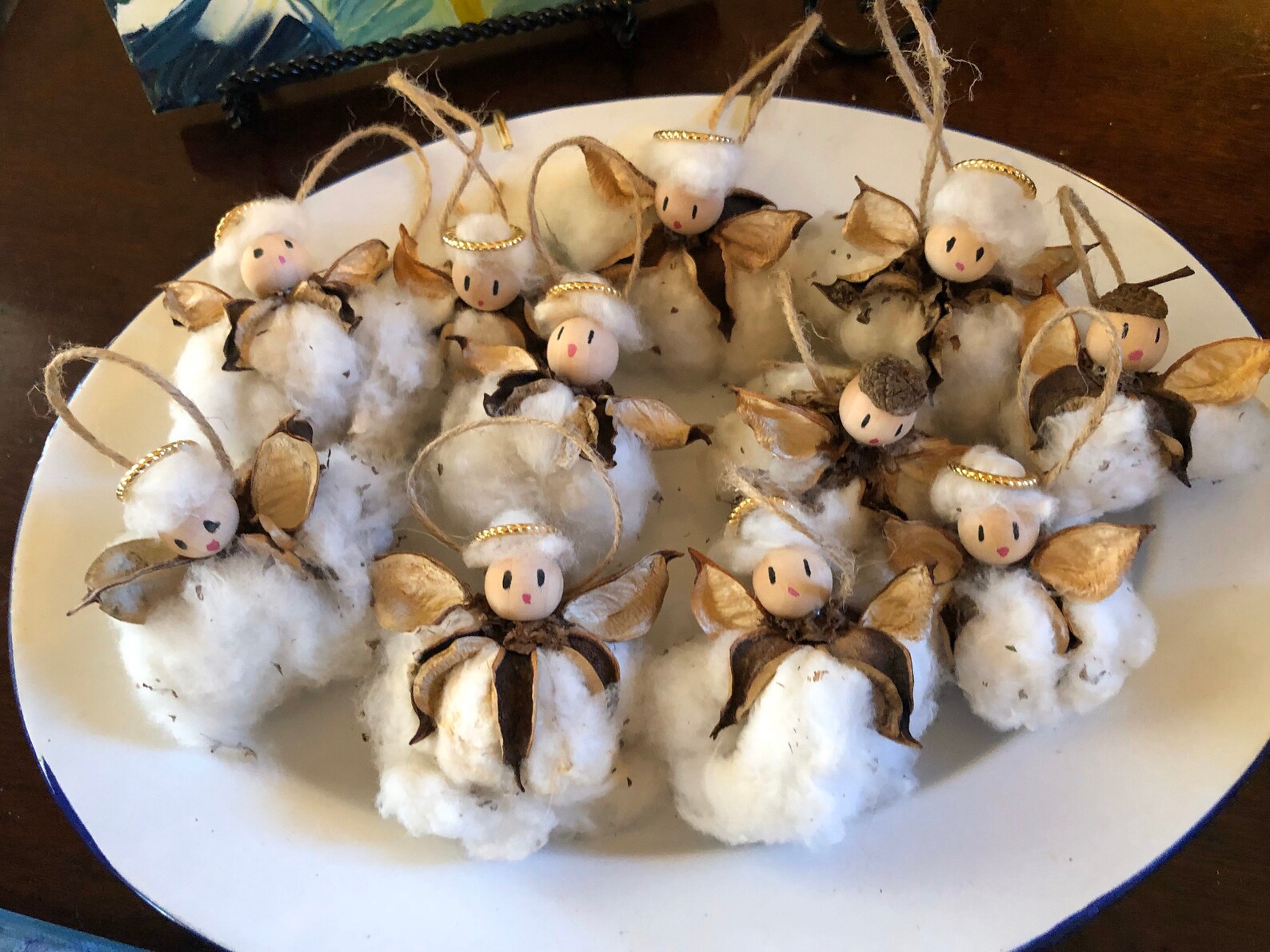 Cotton Boll Angels | Handmade Christmas Ornament | Country Farm South ...