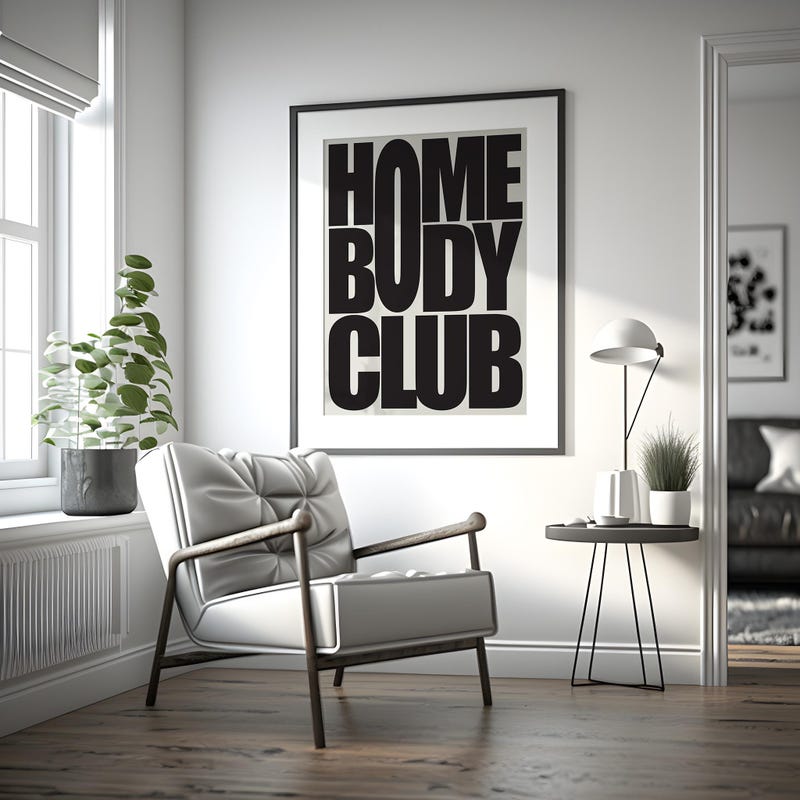 Homebody Club Print Art - Etsy
