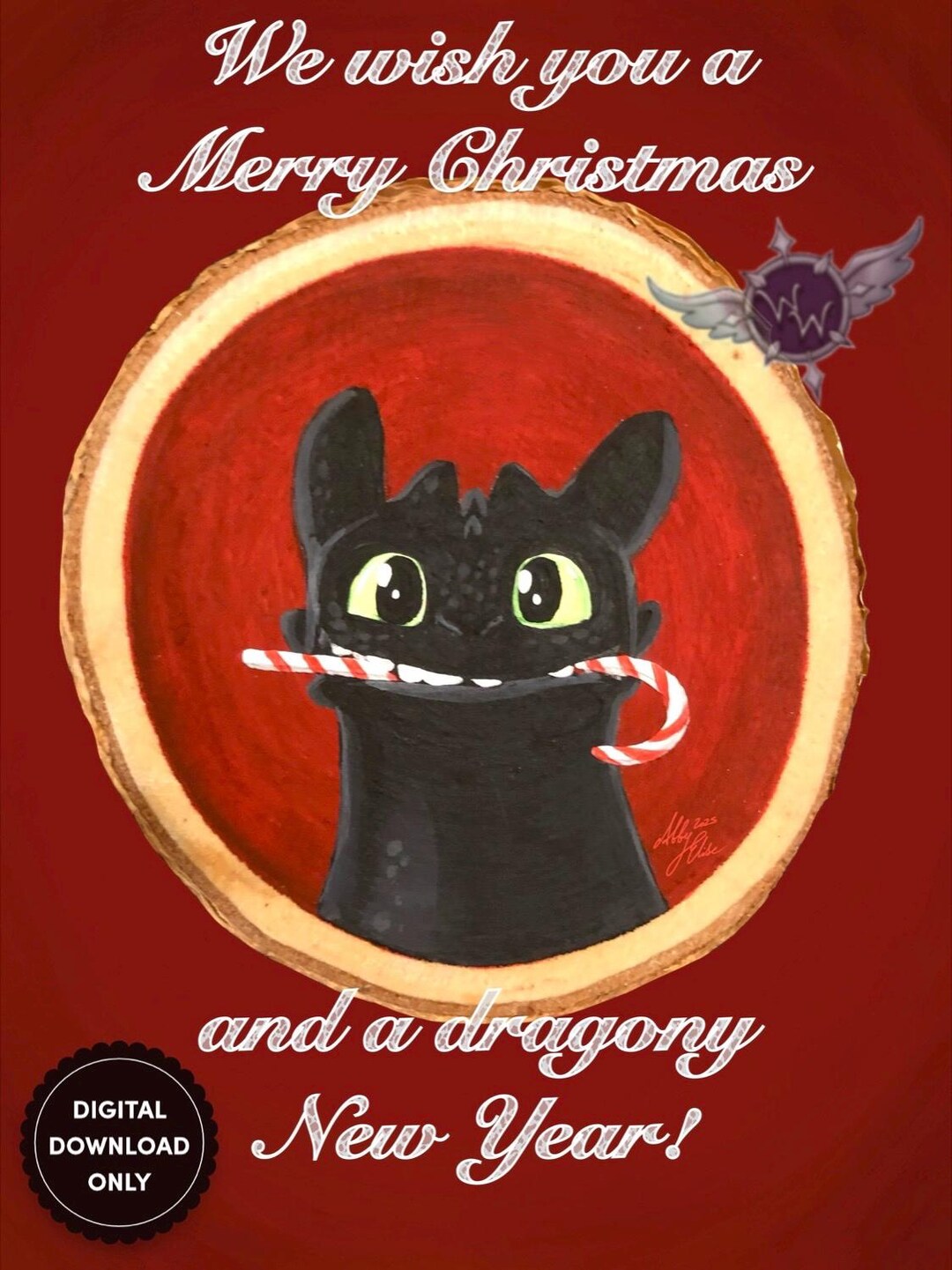 How to Train Your Dragon Toothless Christmas Card — Digital Download ...