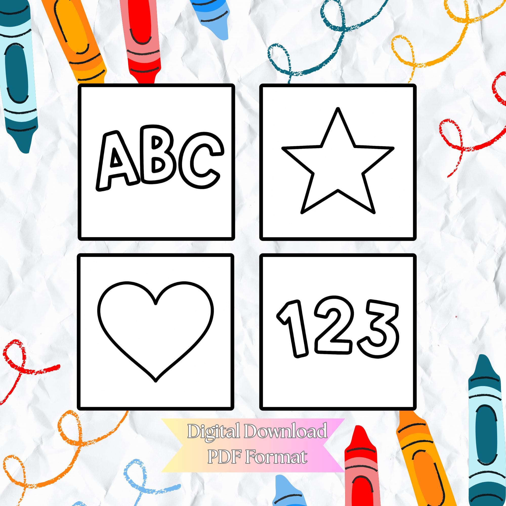 100 Printable Coloring Pages for Kids, Toddlers, Preschoolers, Coloring ...