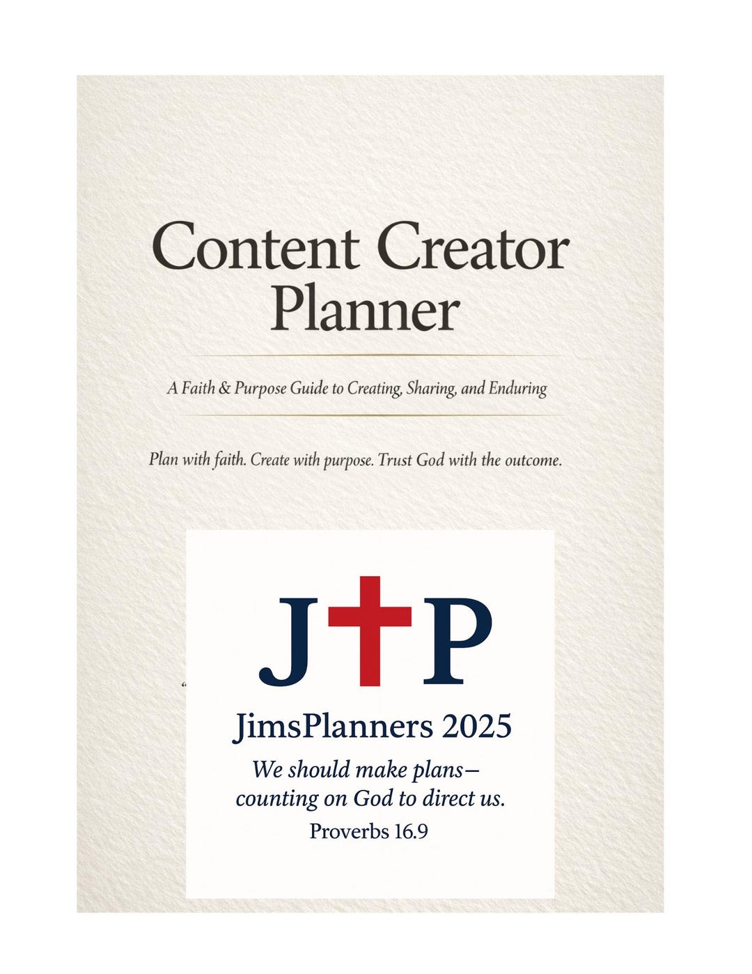 Content Creator Planner | Faith-based Guide for Christian Creators ...
