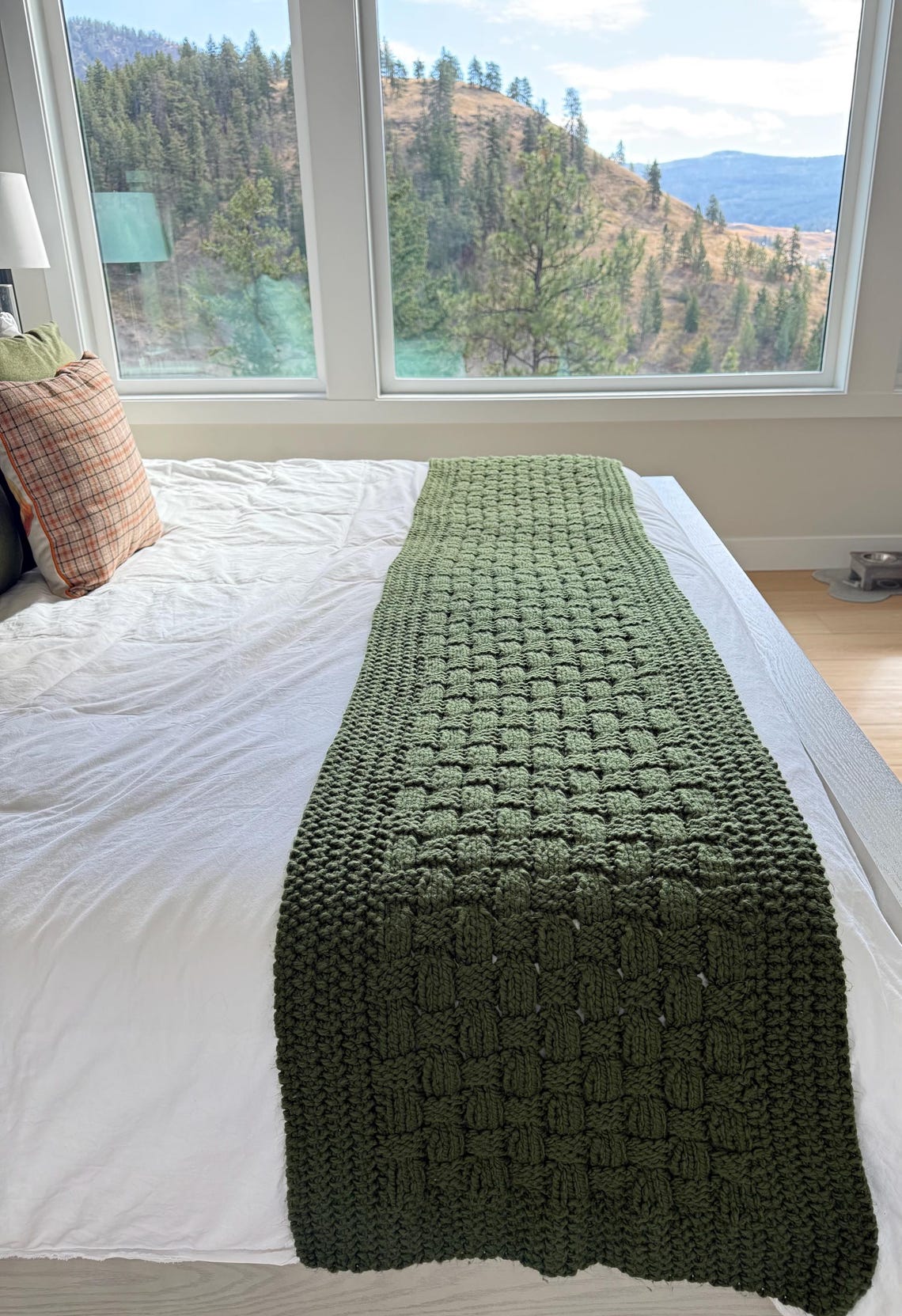 Evergreen Basketweave Bed Runner - Knitting Pattern - Fall Decor ...