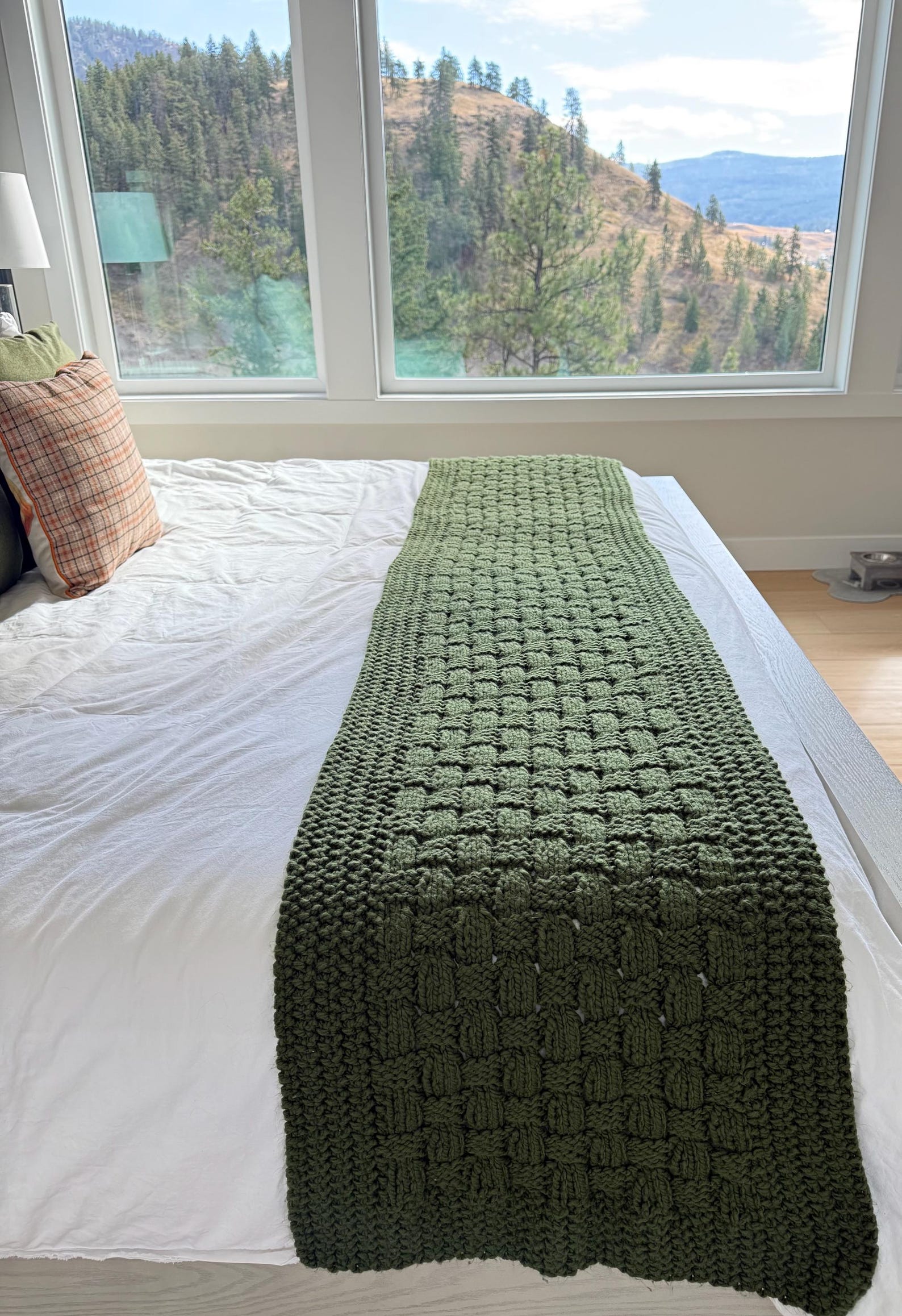 Evergreen Basketweave Bed Runner - Knitting Pattern - Fall Decor ...