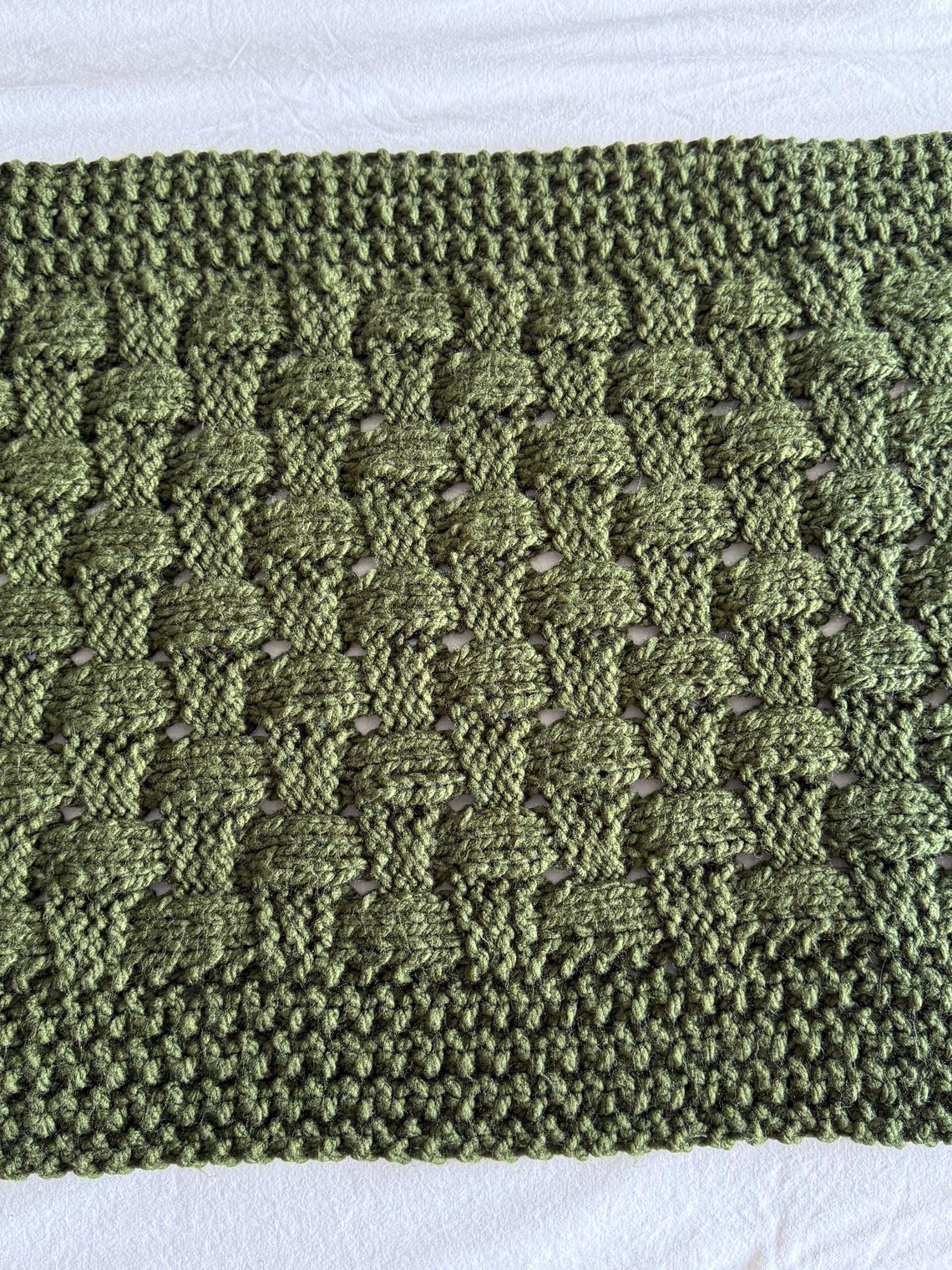 Evergreen Basketweave Bed Runner - Knitting Pattern - Fall Decor ...