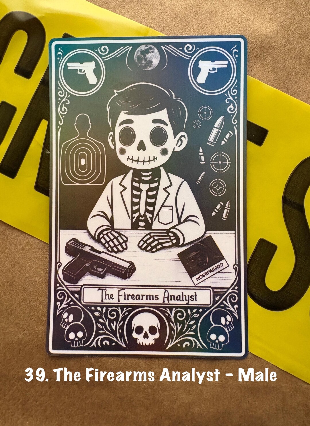 Holographic Forensic Science Tarot Card Magnets: the Male Firearms ...