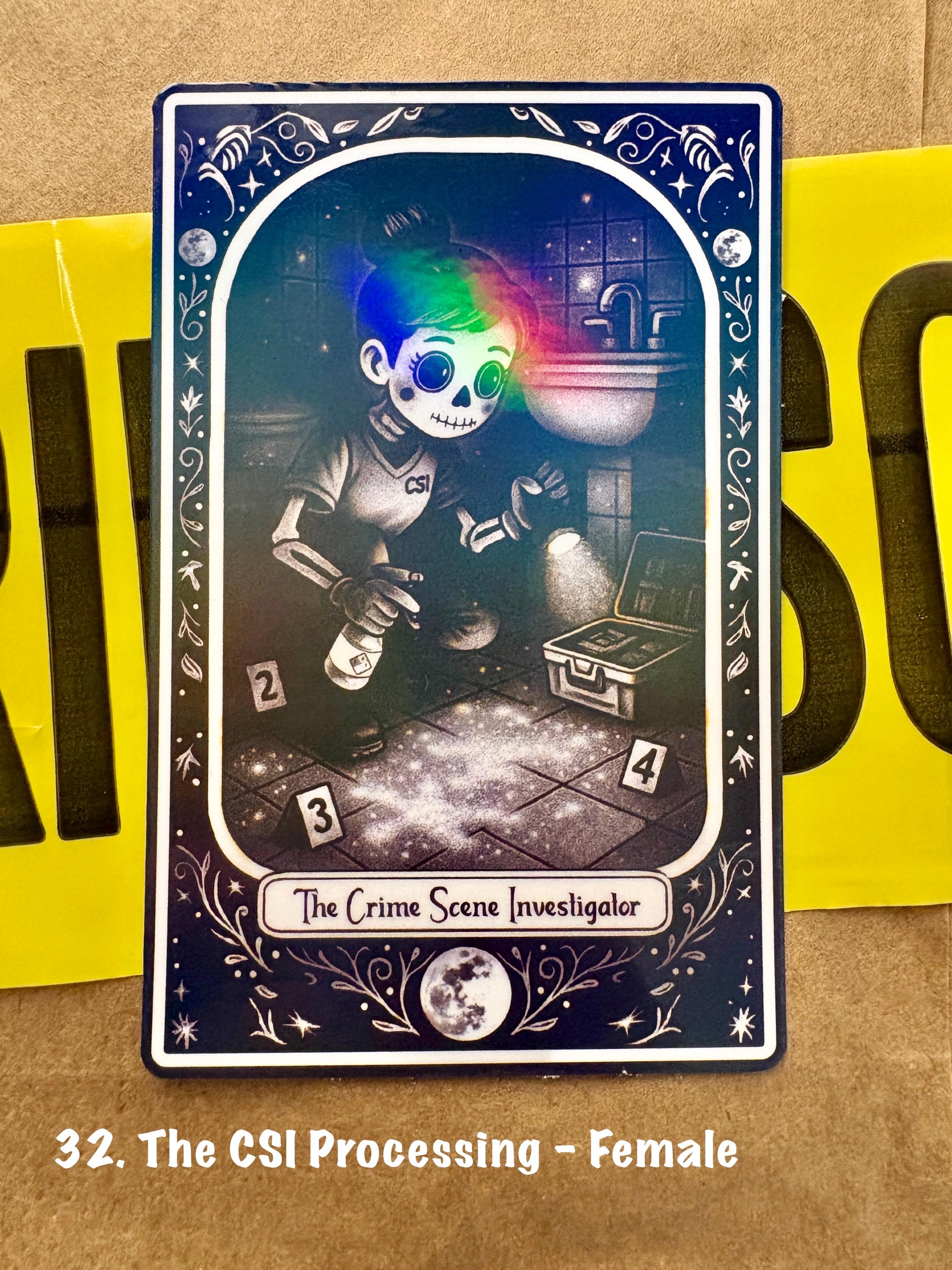 Holographic Forensic Science Tarot Card Magnets: the Female Crime Scene ...